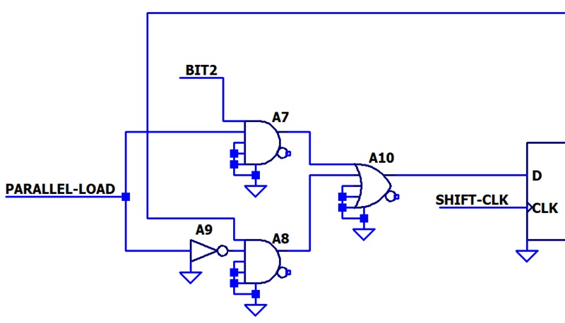 Creating a Parallel-Load Shift Register in LTspice - Technical Articles